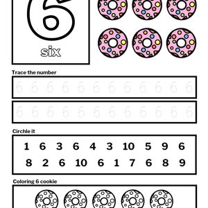 Number Worksheets. for Kids. Trace the Number. Circle It. Coloring ...