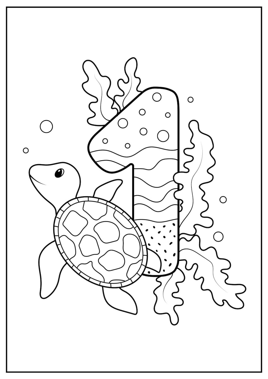 Numbers and Animals Coloring 10 Pages. Educational Activity. Printable ...