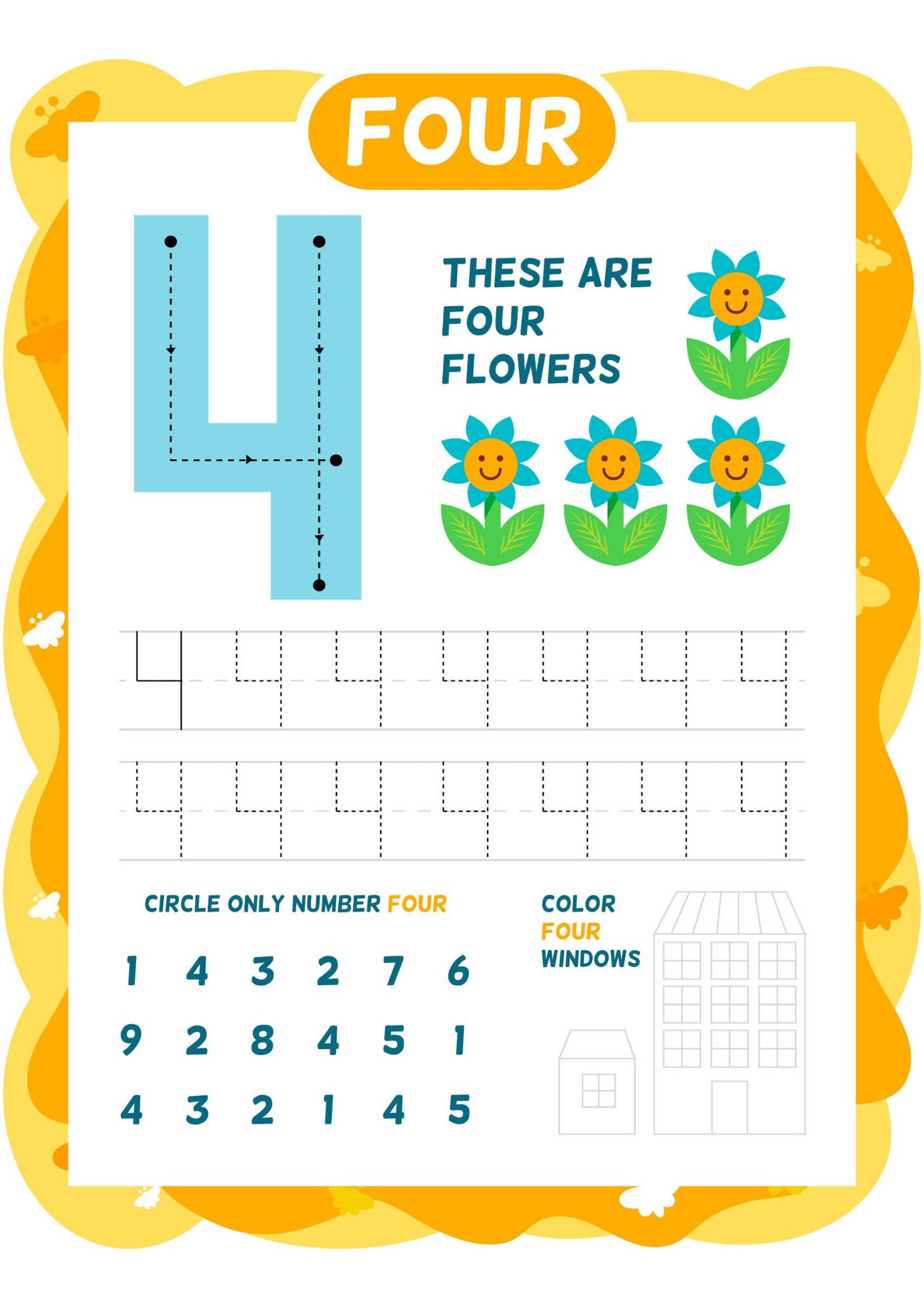 Cute Numbers Worksheet for Children. 10 Pages Download. - Etsy
