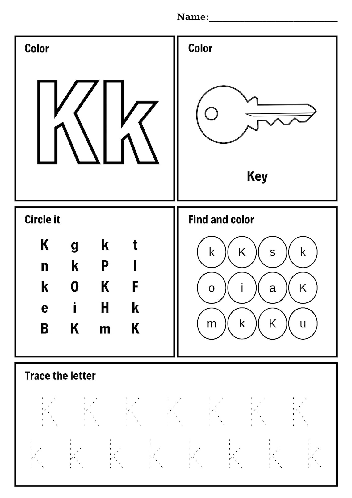 26 Printable Alphabet Worksheets. Coloring Pages. Circle It. - Etsy