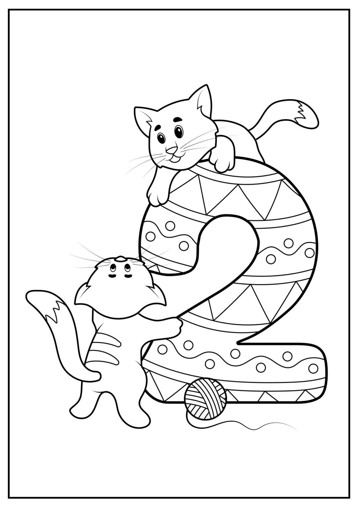 Numbers and Animals Coloring 10 Pages. Educational Activity. Printable ...