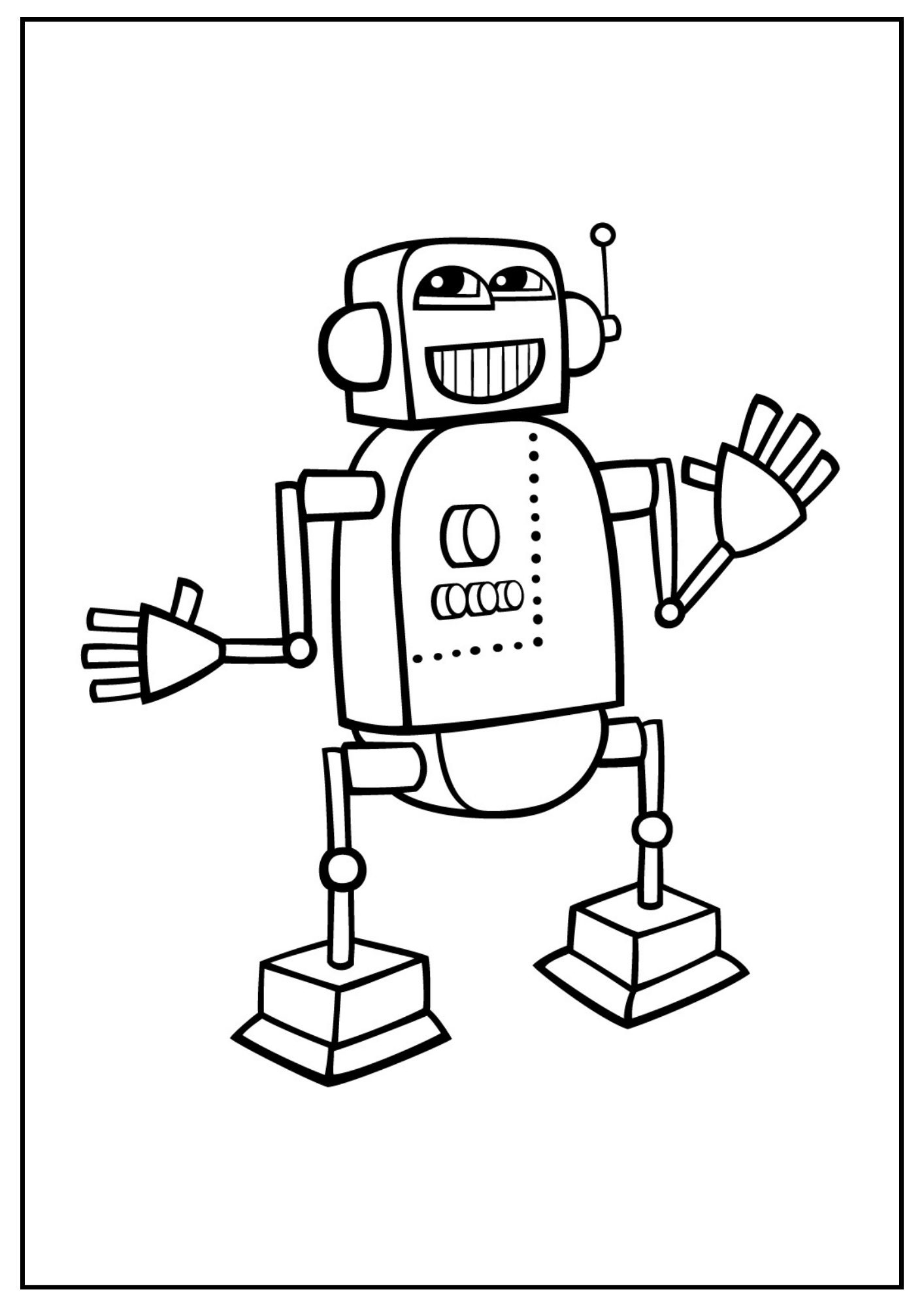 Robots Coloring 25 Pages. Preschool Robots Painting. Kindergarten ...