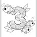 Numbers and Animals Coloring 10 Pages. Educational Activity. Printable ...