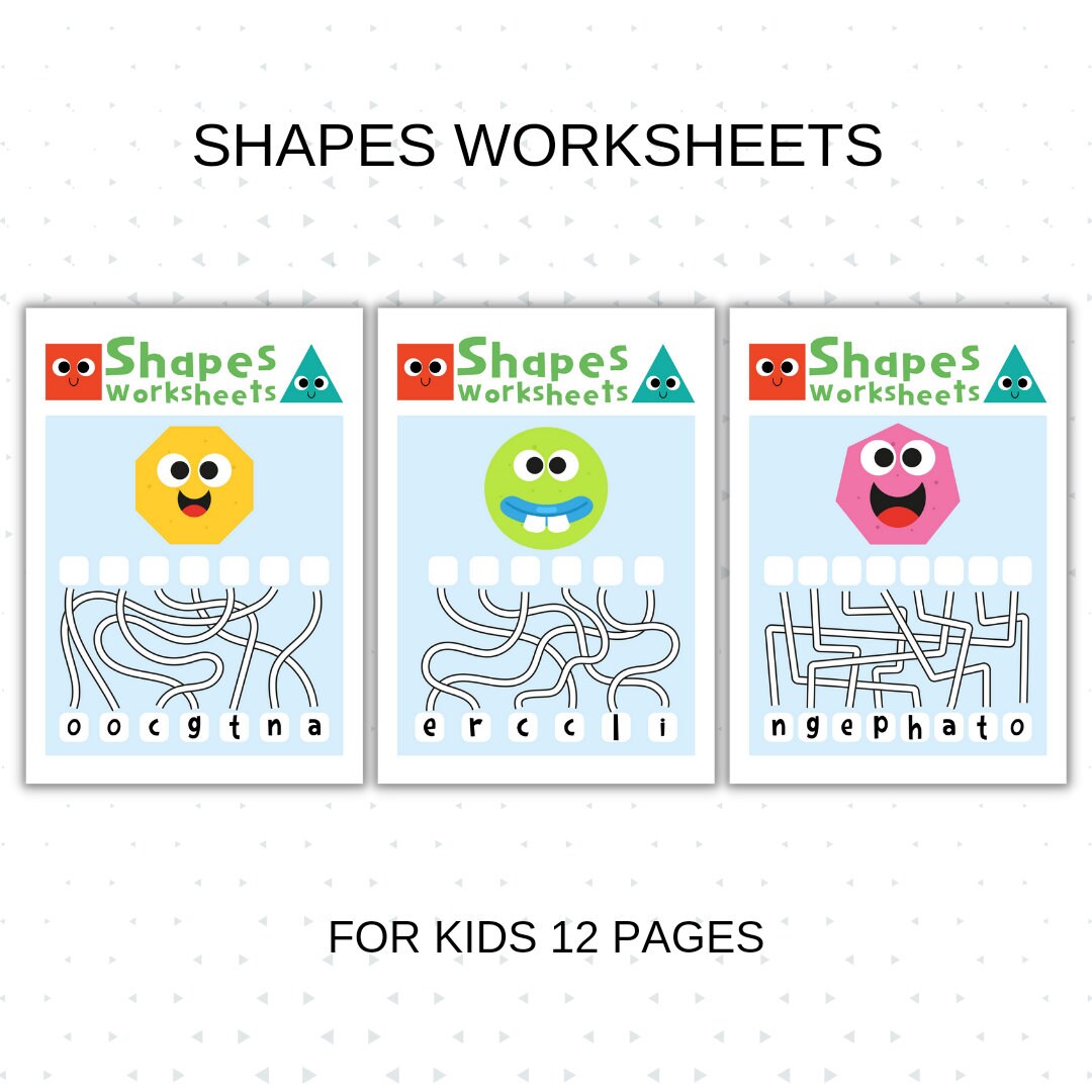 Shapes Worksheets for Kids. Preschoolkindergarten Shapes. Back to ...