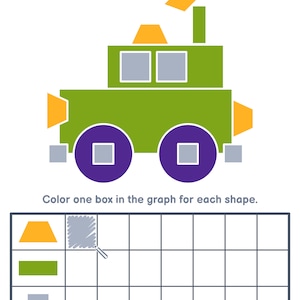 Shape Graphe for Kids. Educational Paper Game. Activity for Children ...