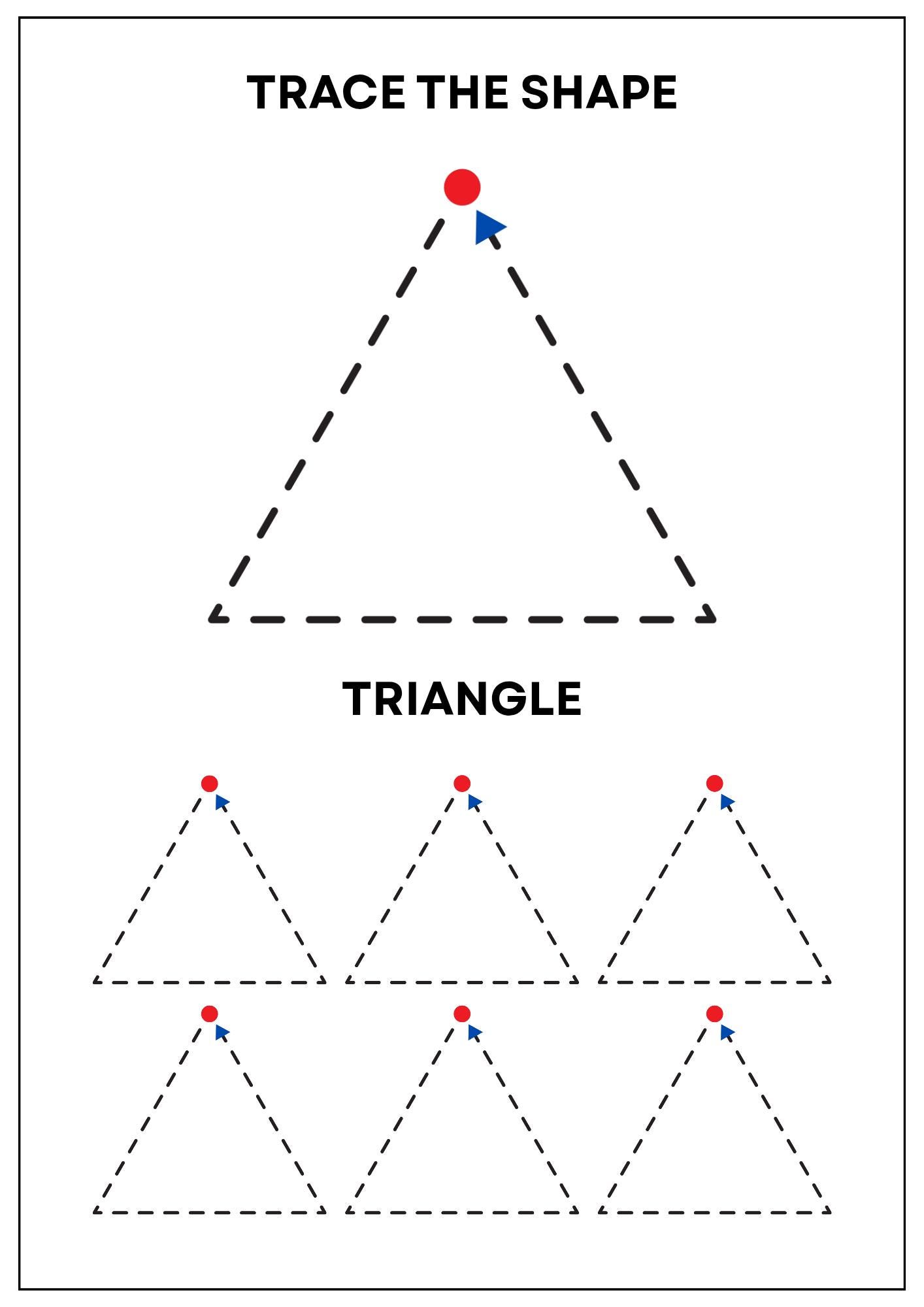 Trace the Shape. Shape Worksheet. Shape Learning. Shape Tracing ...