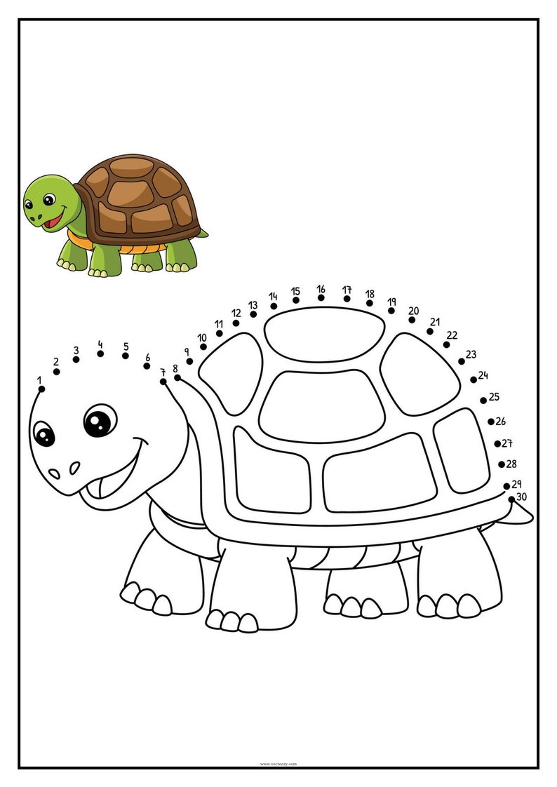 Dot to Dot Animals Coloring. Printable 20 Pages. - Etsy