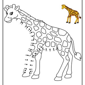 Dot to Dot Animals Coloring. Printable 20 Pages. - Etsy