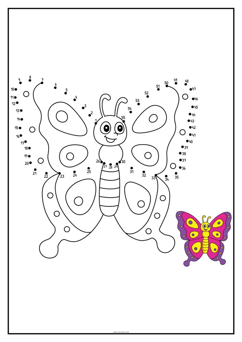 Dot to Dot Animals Coloring. Printable 20 Pages. - Etsy