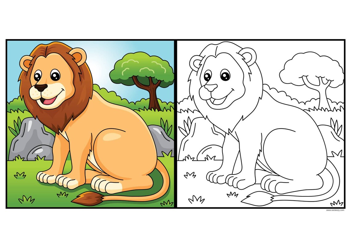 Animals Coloring for Kids 100 Pages PDF Download - Etsy