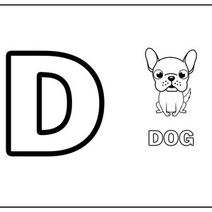 26 Pages Alphabet and Picture Coloring. Worksheets Printable. - Etsy