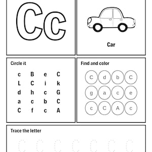 26 Printable Alphabet Worksheets. Coloring Pages. Circle It. Find and ...