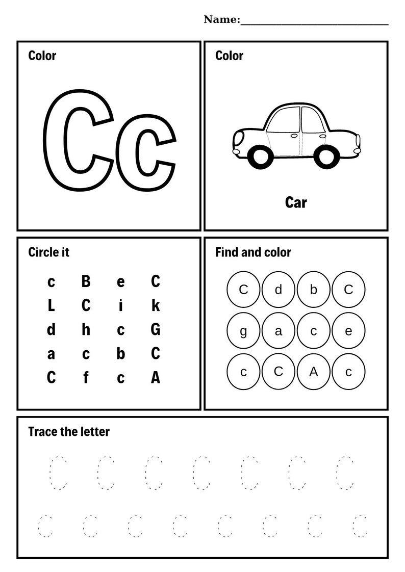 26 Printable Alphabet Worksheets. Coloring Pages. Circle It. Find and ...