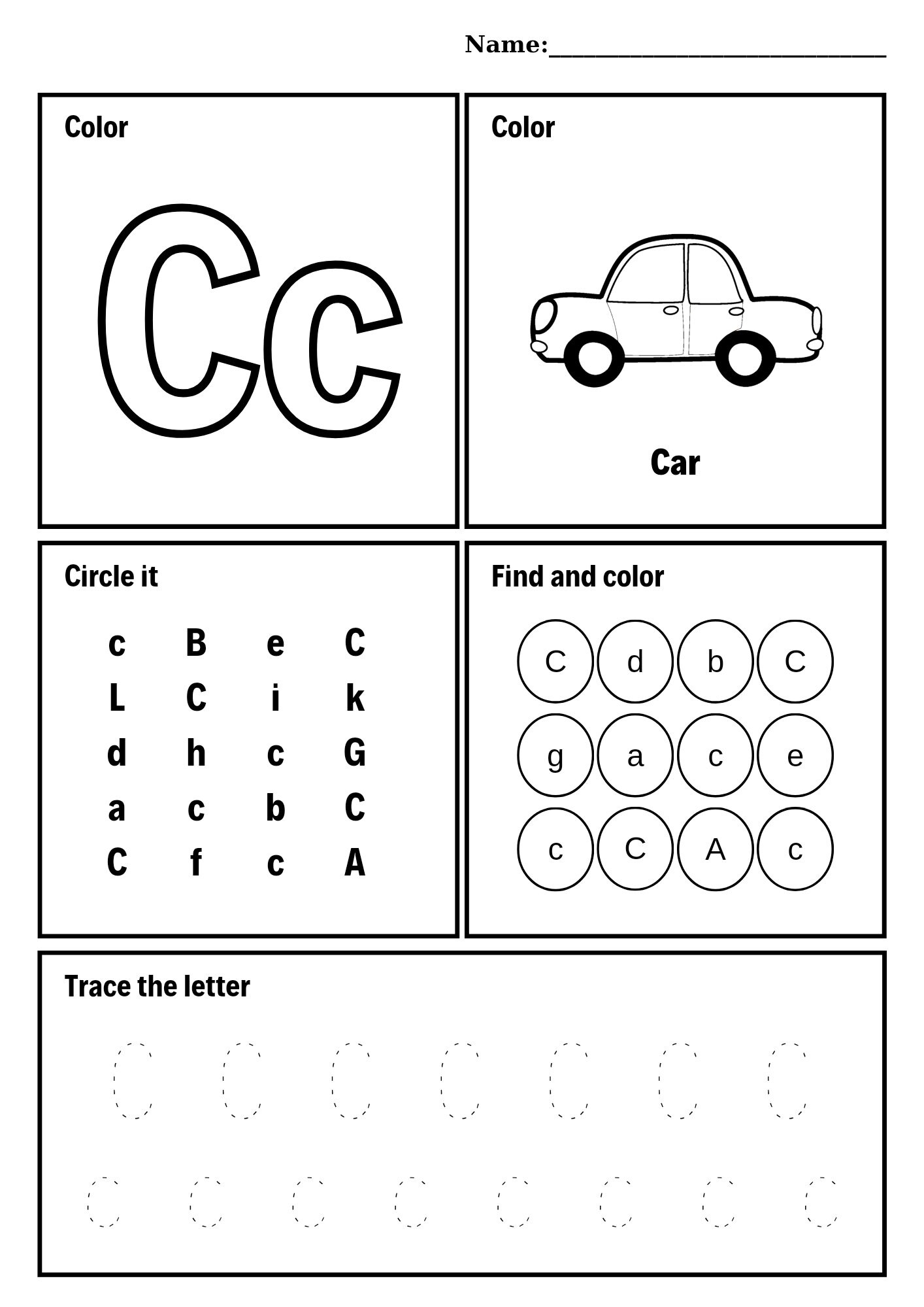 26 Printable Alphabet Worksheets. Coloring Pages. Circle It. Find and ...