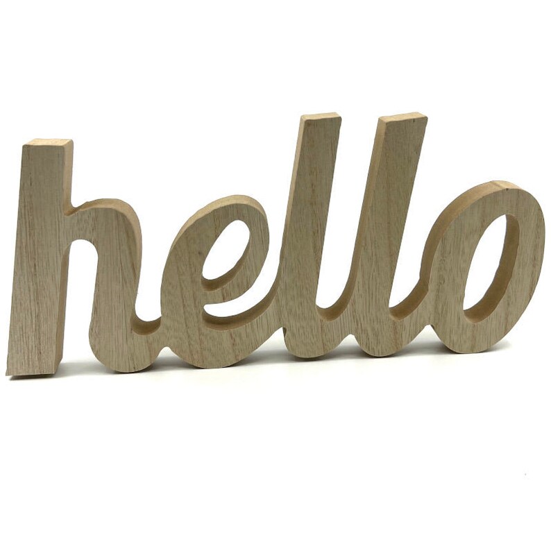 Hello Word Cutout - MDF - Etsy