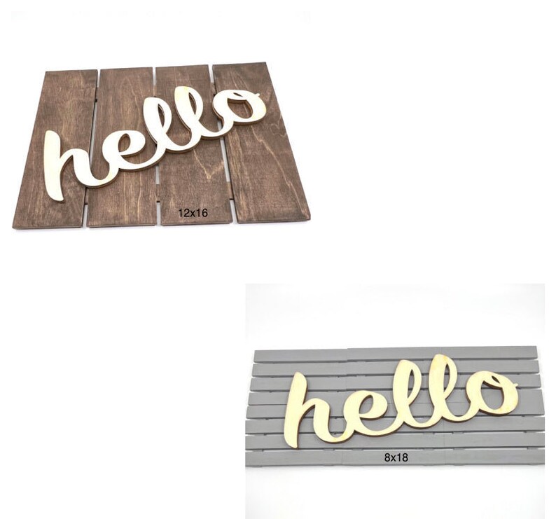 Hello Wood Cutout - Etsy