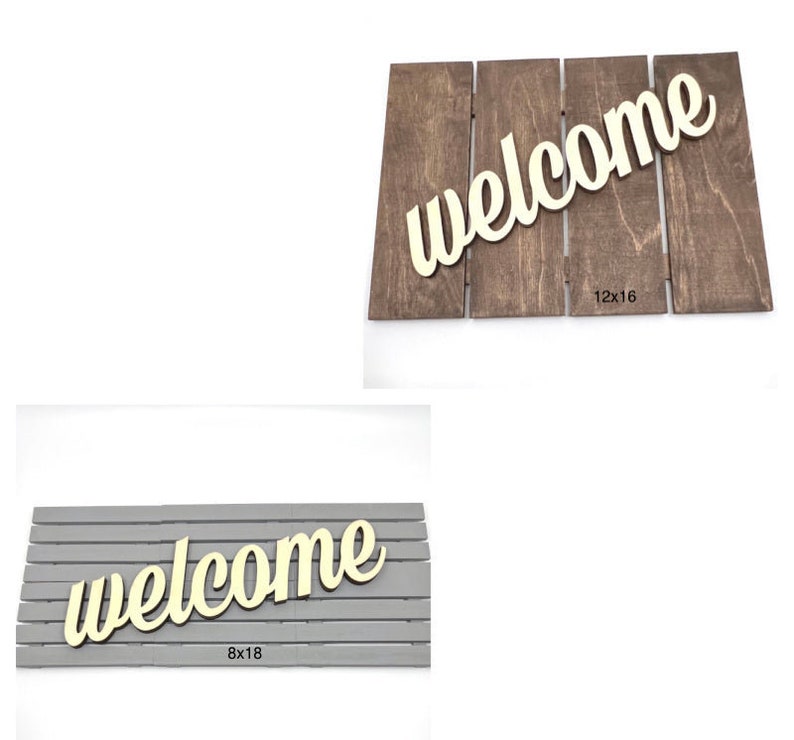 Welcome Wood Cutout - Etsy