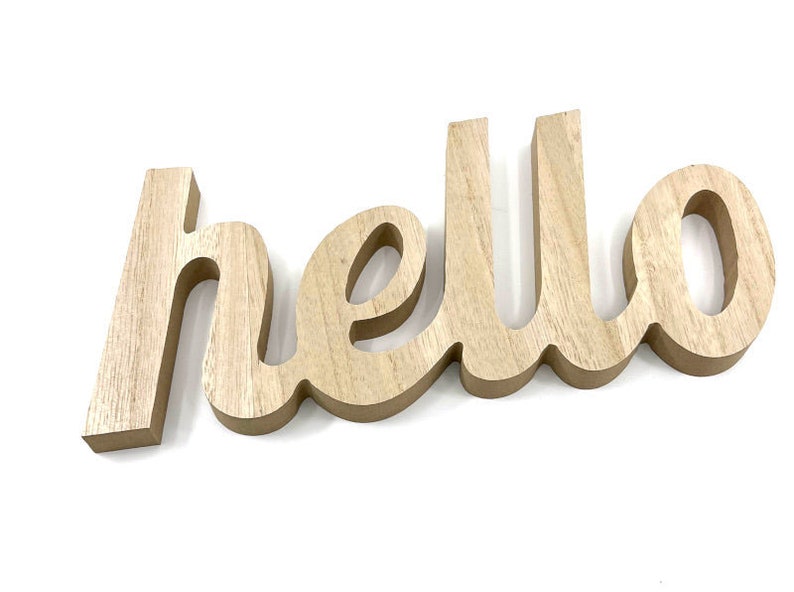 Hello Word Cutout - MDF - Etsy