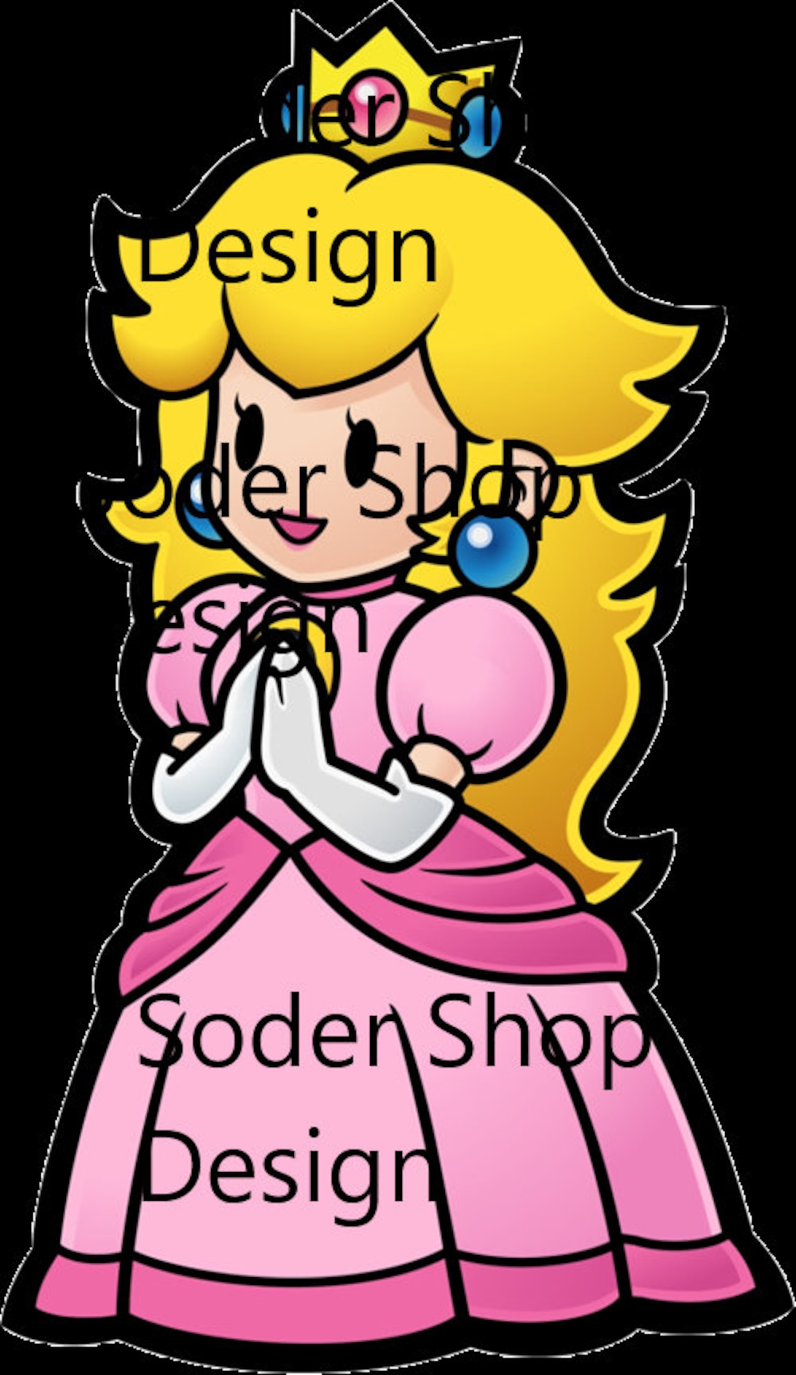 Princess Peach - Paper Mario - PNG - Cut File - Etsy