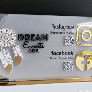 Business Social Media Plaque & Logo (all Acrylic) - Personalisable - Etsy
