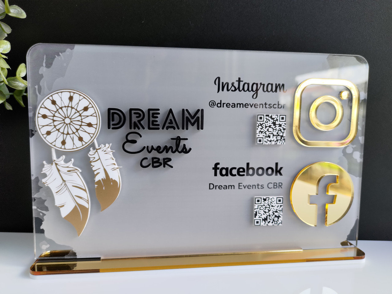 Business Social Media Plaque & Logo (all Acrylic) - Personalisable - Etsy