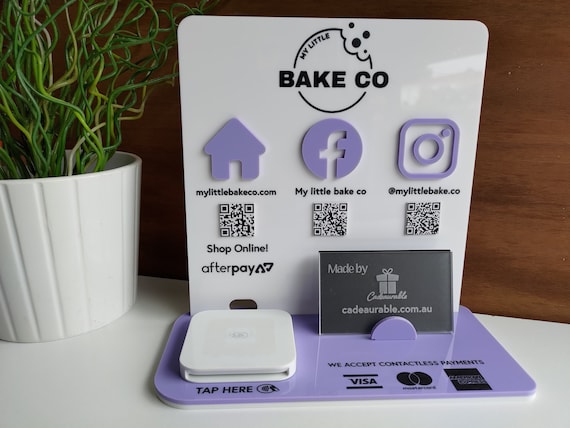 Solid White Social Media & Square Reader Holder Stand all - Etsy