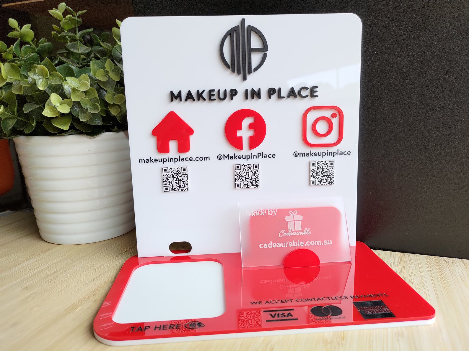 Solid White Social Media & Shopify Reader Holder Stand (all Acrylic ...