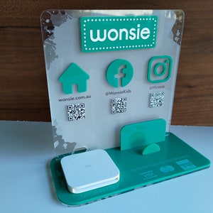 Social Media & Square Reader Holder Stand (all Acrylic ...