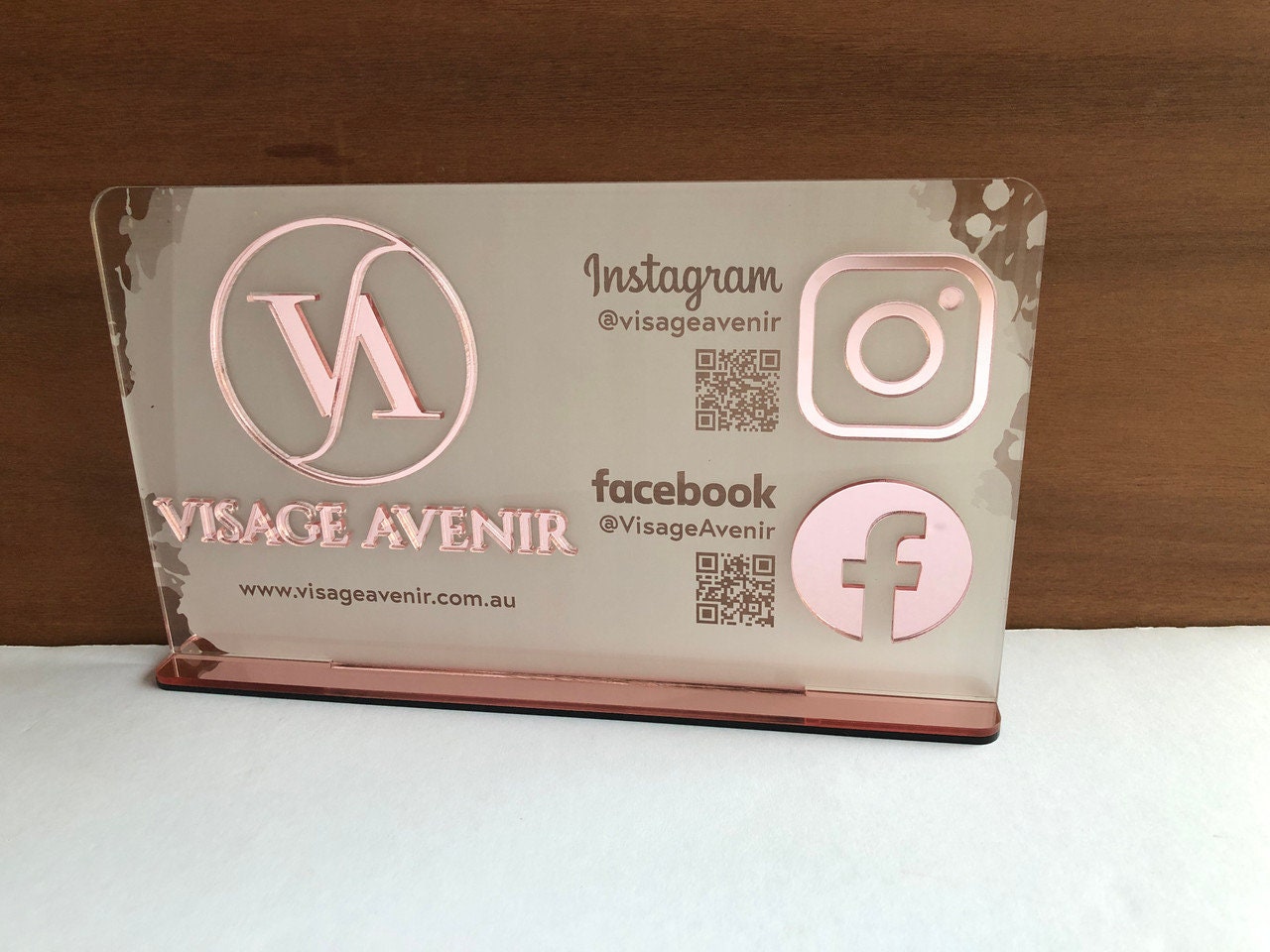 Business Social Media Plaque & Logo (all Acrylic) - Personalisable - Etsy