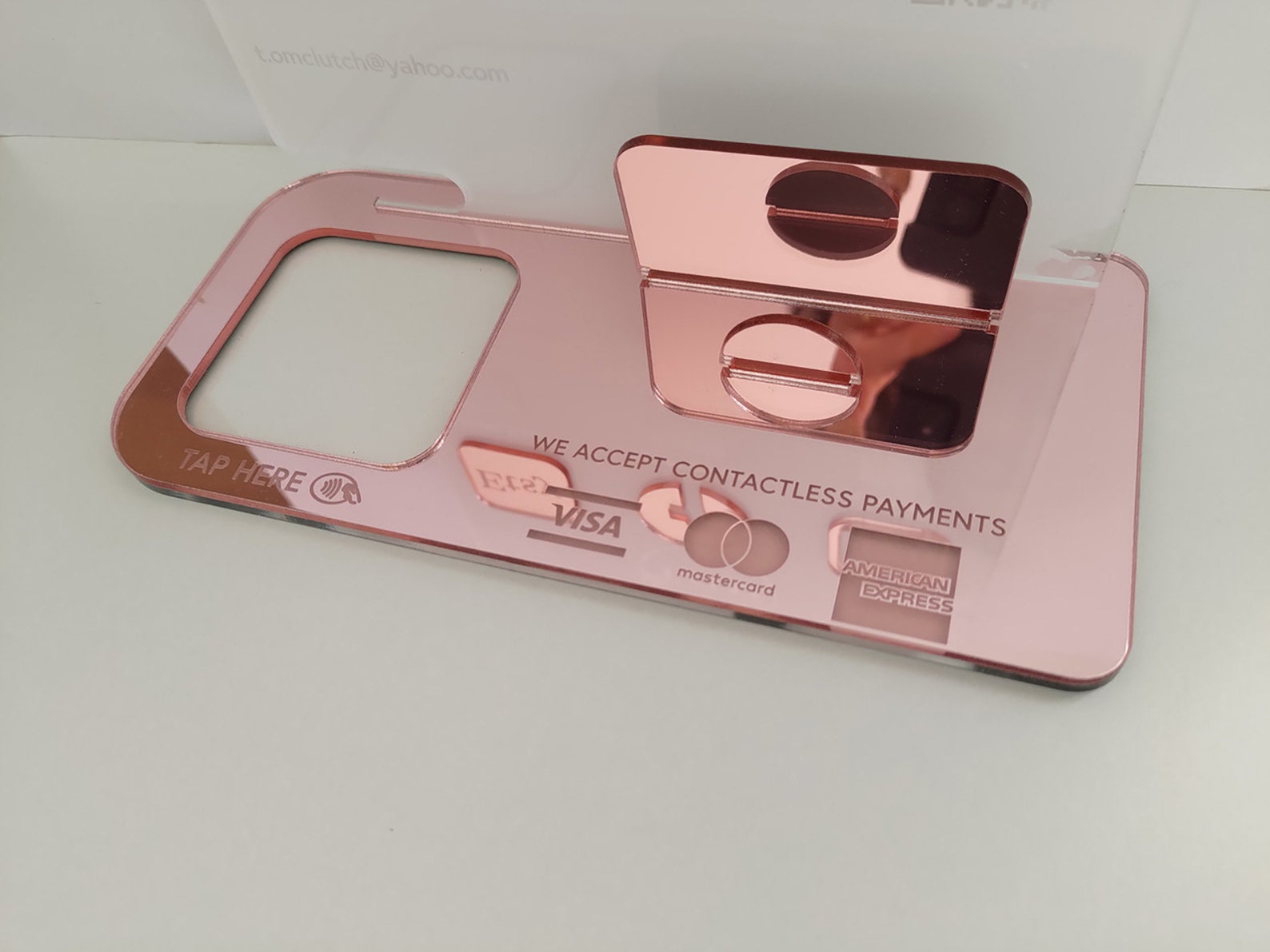 Social Media & Square Reader Holder Stand all Acrylic - Etsy