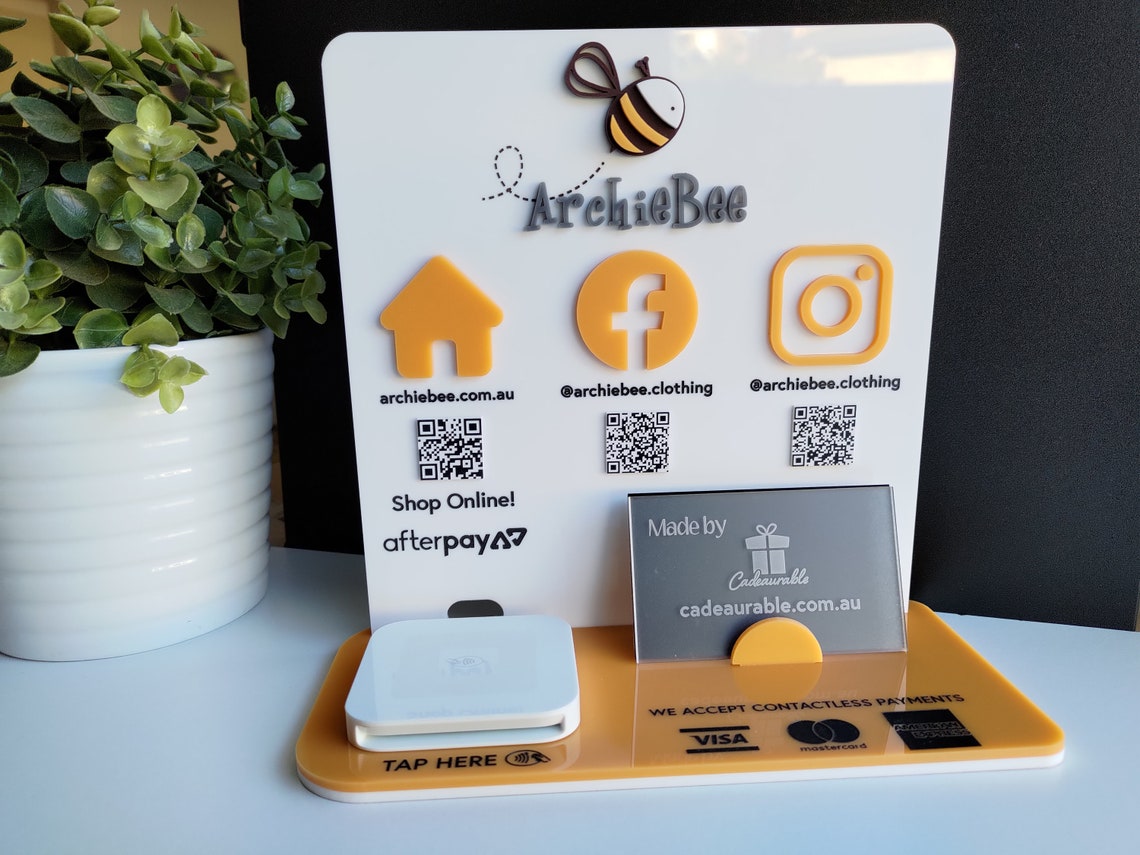 Solid White Social Media & Square Reader Holder Stand all - Etsy