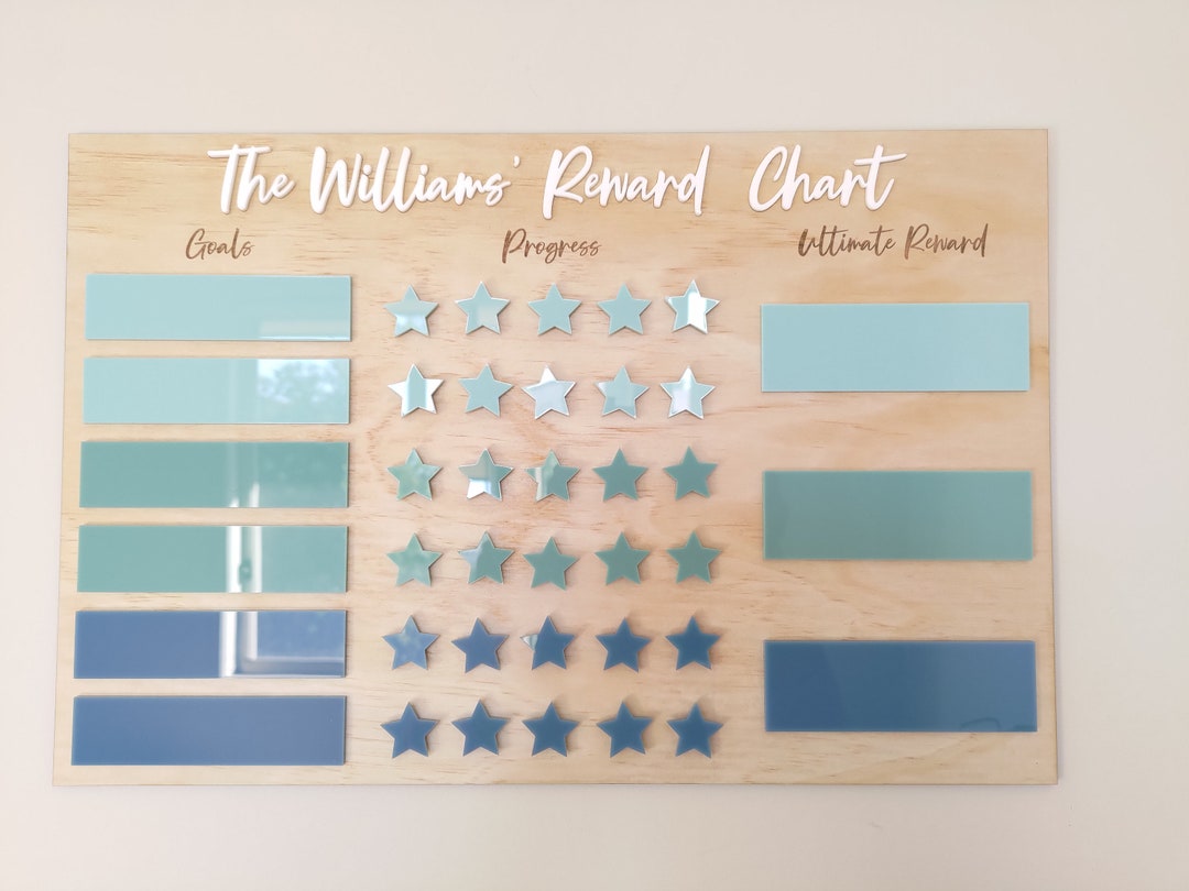 Kids' Reward Chart - Family Reward Chart (wood and Acrylic) - Etsy