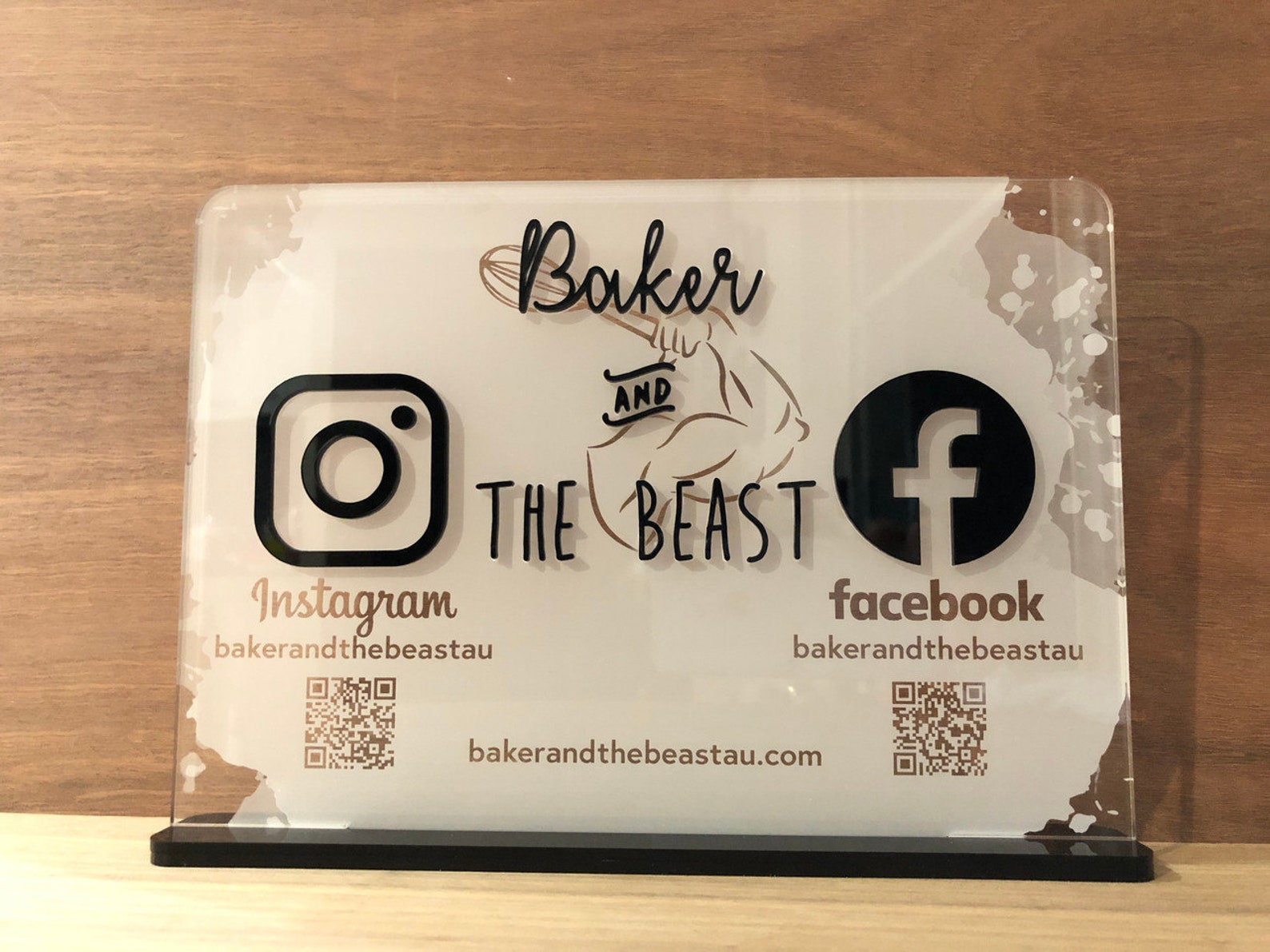 Business Social Media Plaque & Logo (all Acrylic) - Personalisable - Etsy