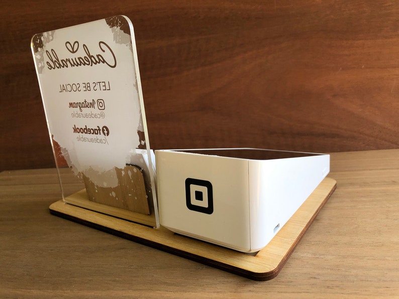 Square Terminal Holder - (wood & Acrylic) - Personalisable - Etsy