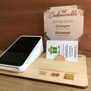 Square Terminal Holder - (wood & Acrylic) - Personalisable - Etsy