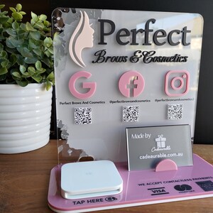 Social Media & Square Reader Holder Stand (all Acrylic ...