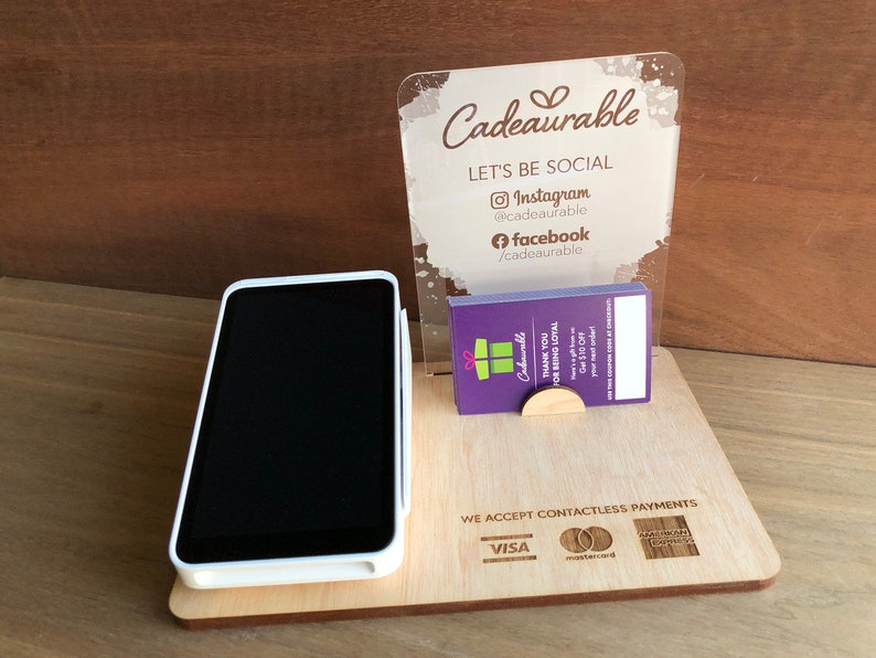 Square Terminal Holder - (wood & Acrylic) - Personalisable - Etsy