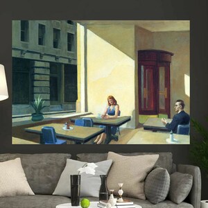 Edward Hopper Sunlight in a Cafeteria (1938) Canvas Wall Art Canvas ...