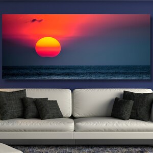 Sun Canvas Wall Decor, Sun, Sun Art, Sun Decor, Sunrise, Sunrise Art ...