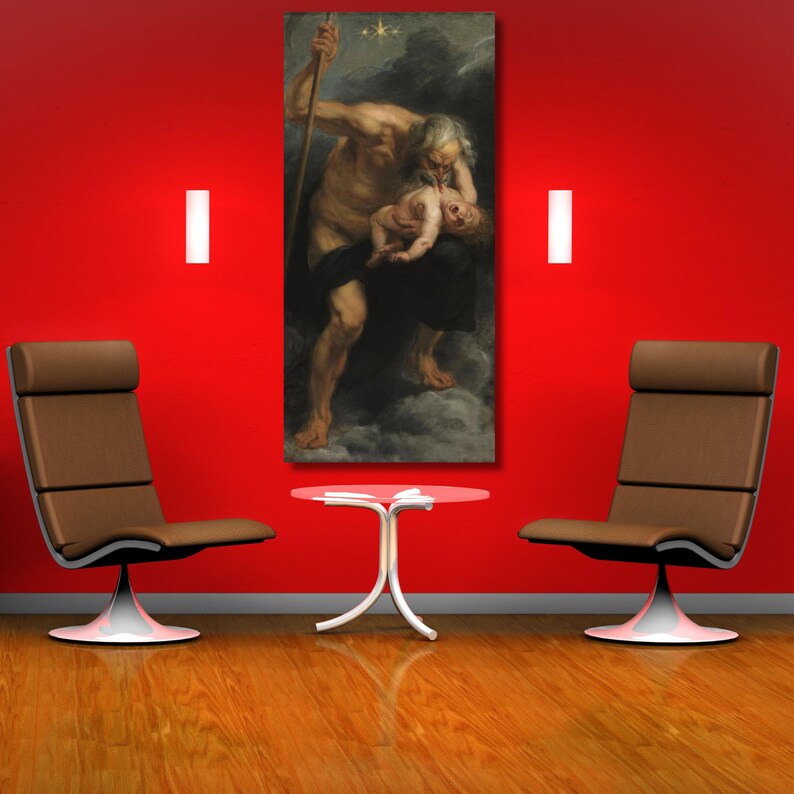 Saturn Devouring His Son by Peter Paul Rubens (1636) Canvas Decor Ready ...