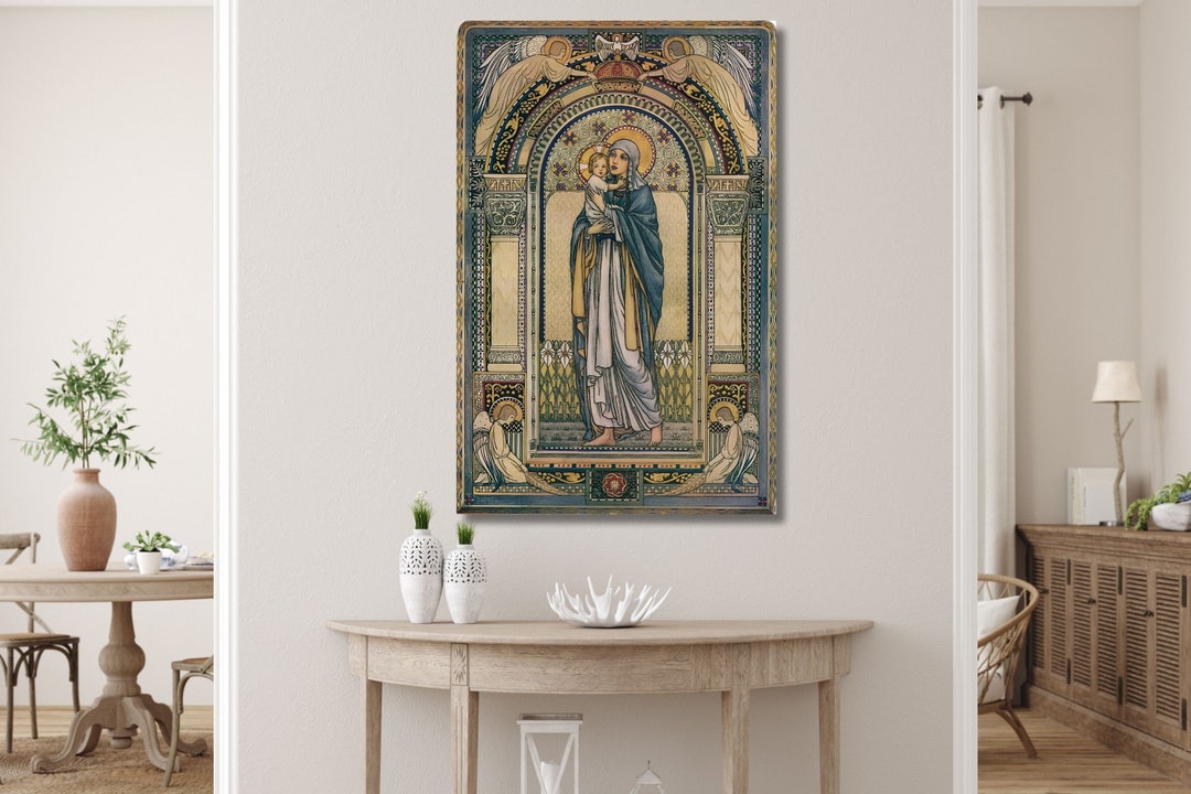 Madonna and Child by Jeanne Antoinette Labrousse Canvas Mary Canvas ...