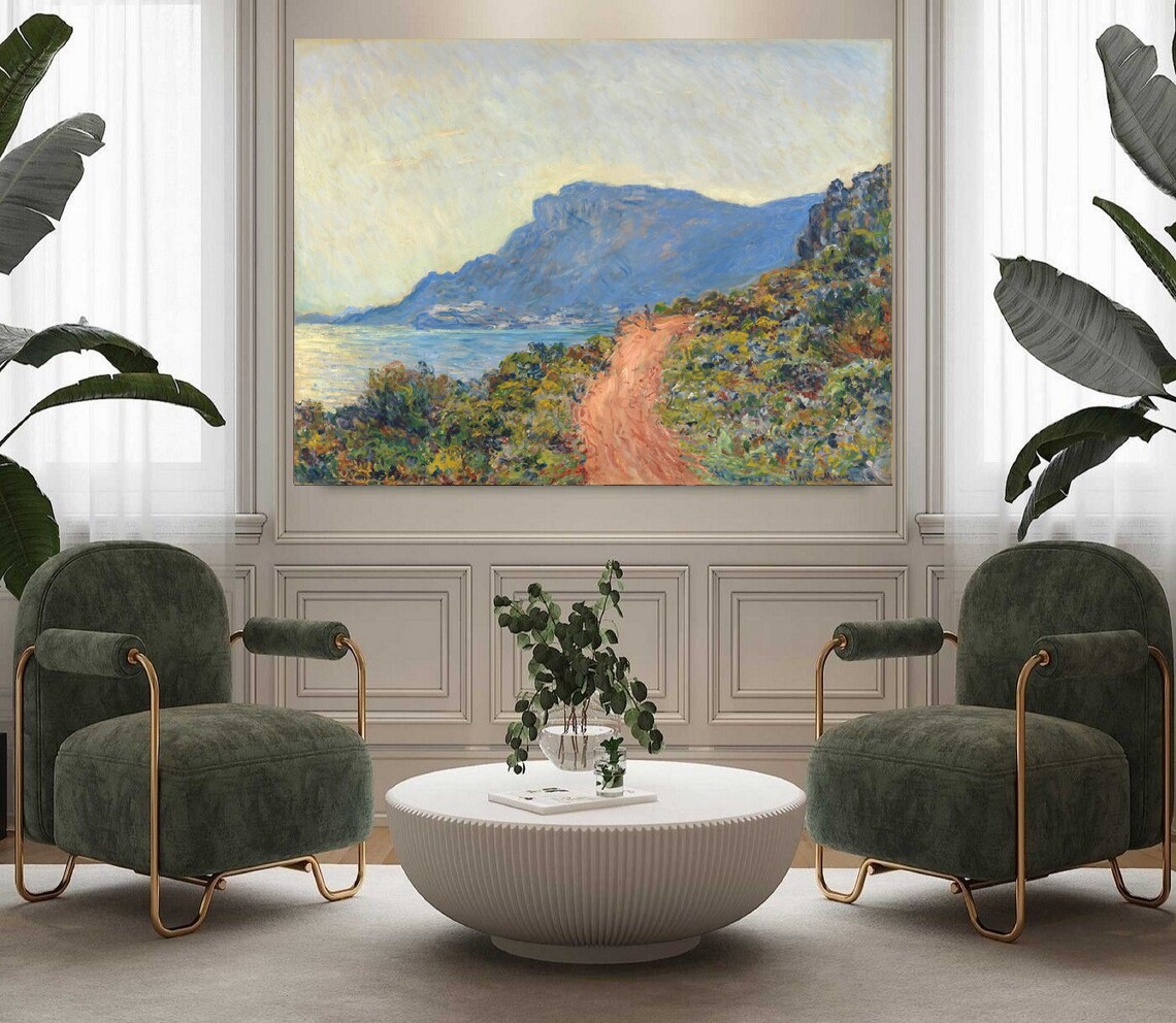 La Corniche Near Monaco 1884 Canvas Wall Art Monet Poster - Etsy