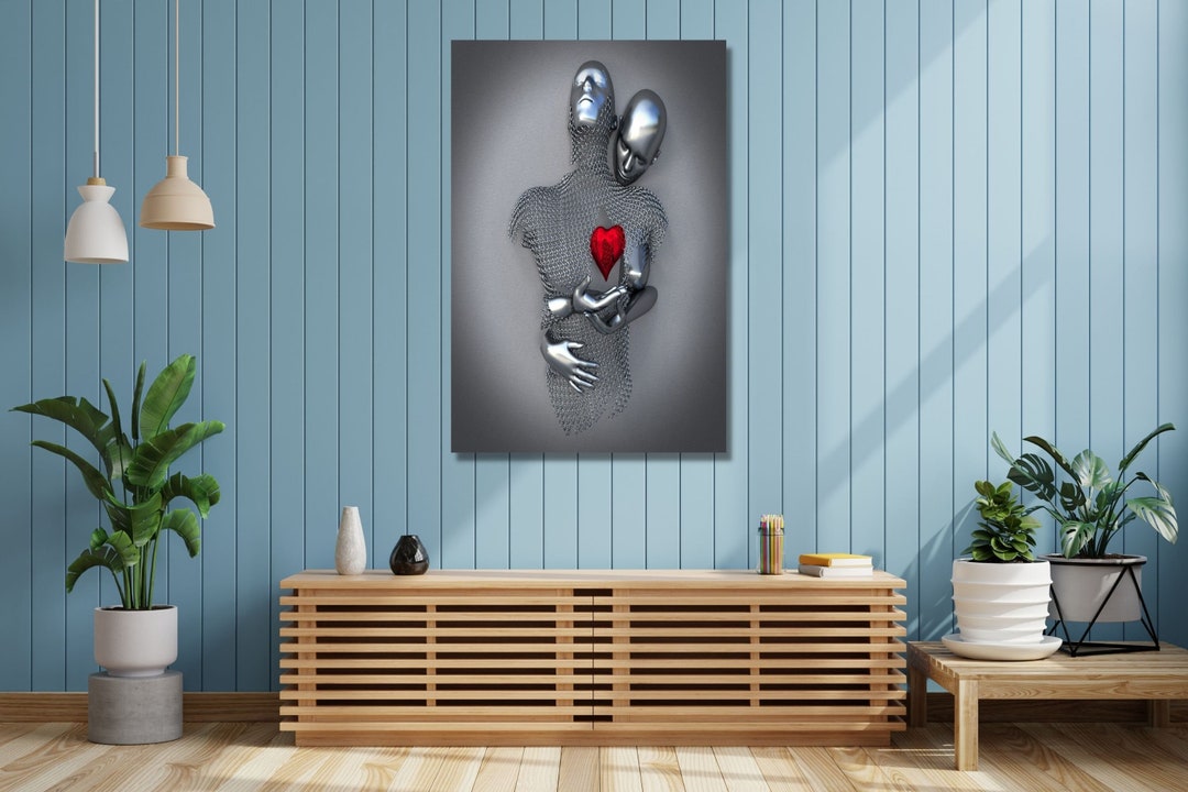 Silver Canvas Wall Art, Silver Home Decor, Silver Wall Art Print ...