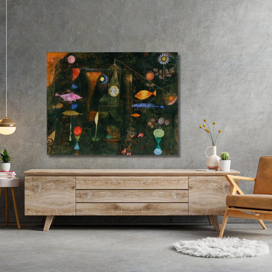 Paul Klee Fish Magic Canvas Wall Art Surreal Fantasy Painting ...