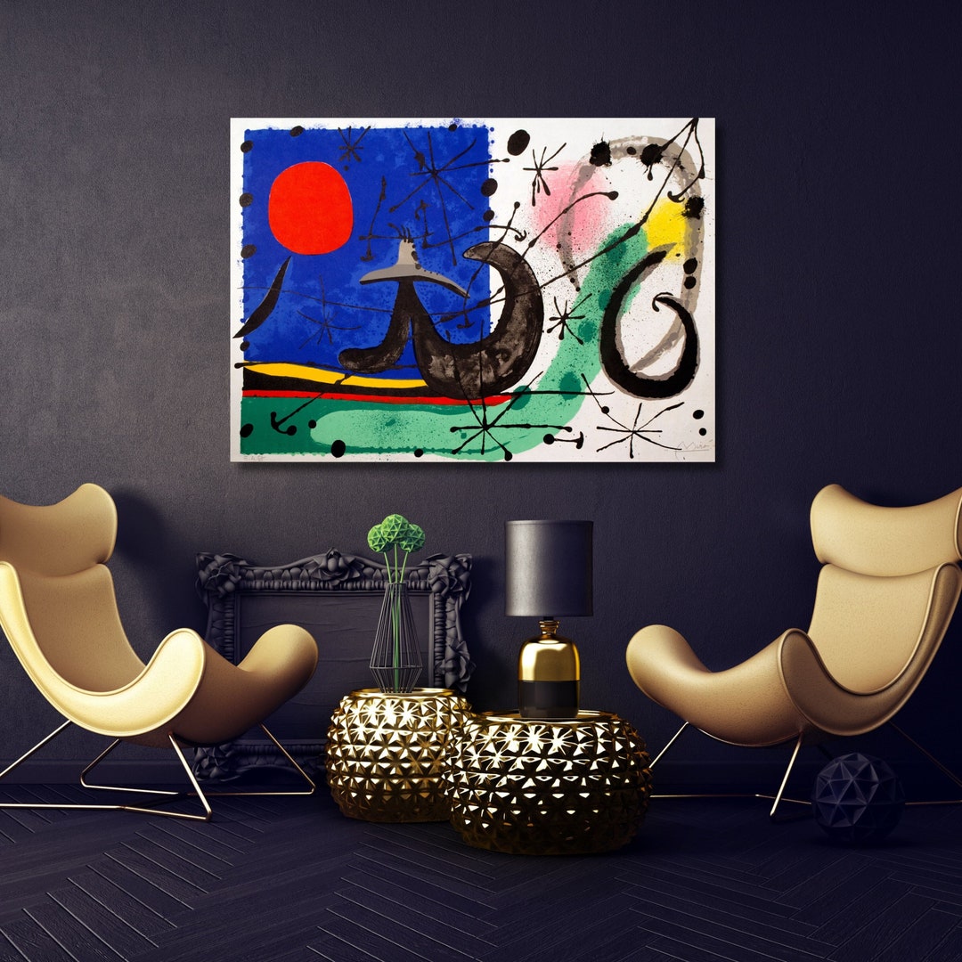 Joan Miro Exhibition Poster,joan Miro Canvas Wall Print,joan Miro ...