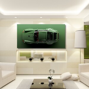 Green Porsche 911 Carrera Canvas Wall Art,porsche Wall Art,living Room ...
