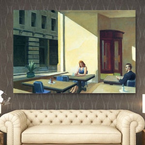 Edward Hopper Sunlight in a Cafeteria (1938) Canvas Wall Art Canvas ...