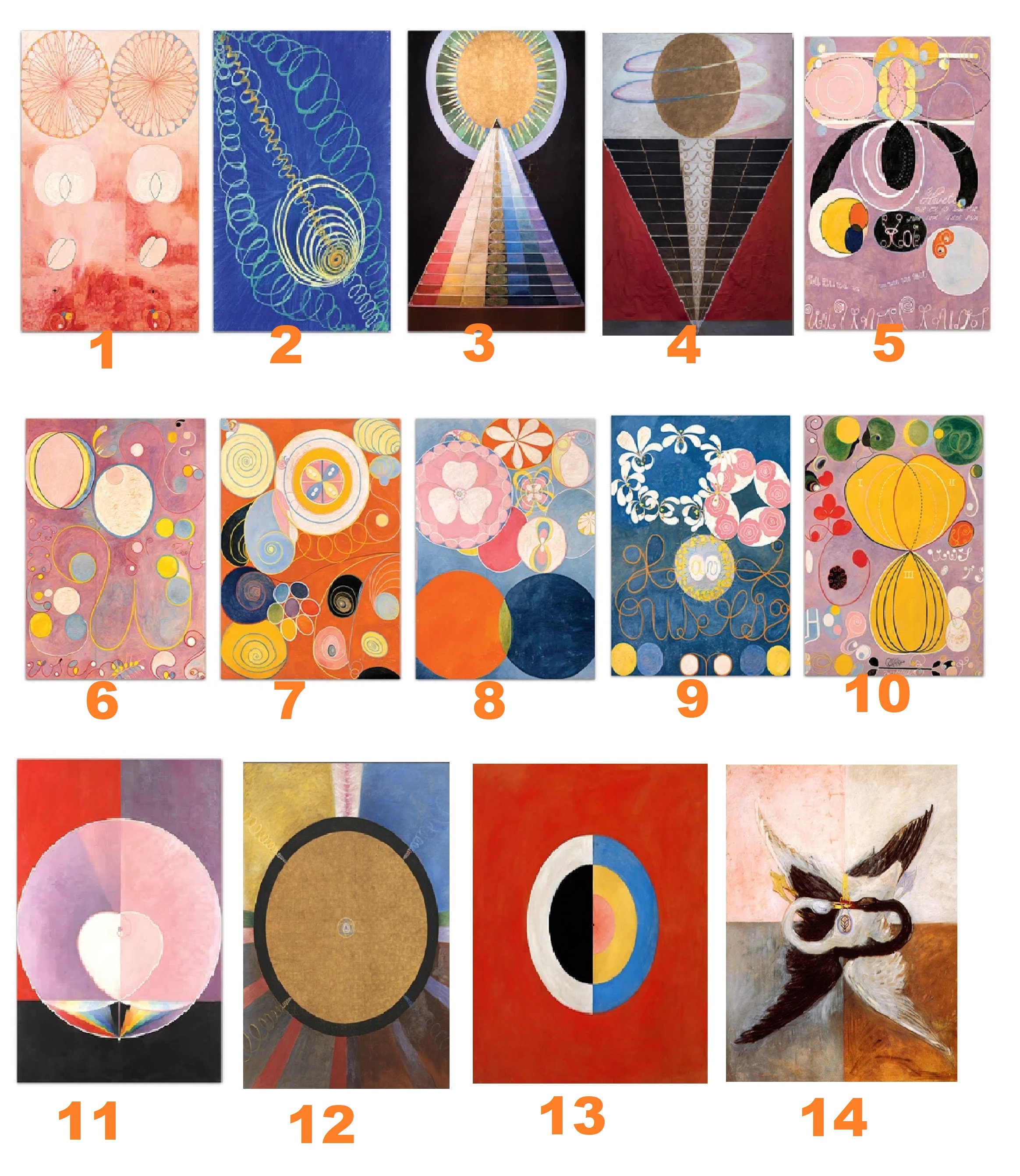 Custom Set Hilma Af Klint Exhibition Canvas Wall Art Create - Etsy