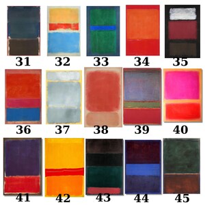 Set of 3 Mark Rothko Reproduction Canvas Wall Art Rothko Museum Art ...