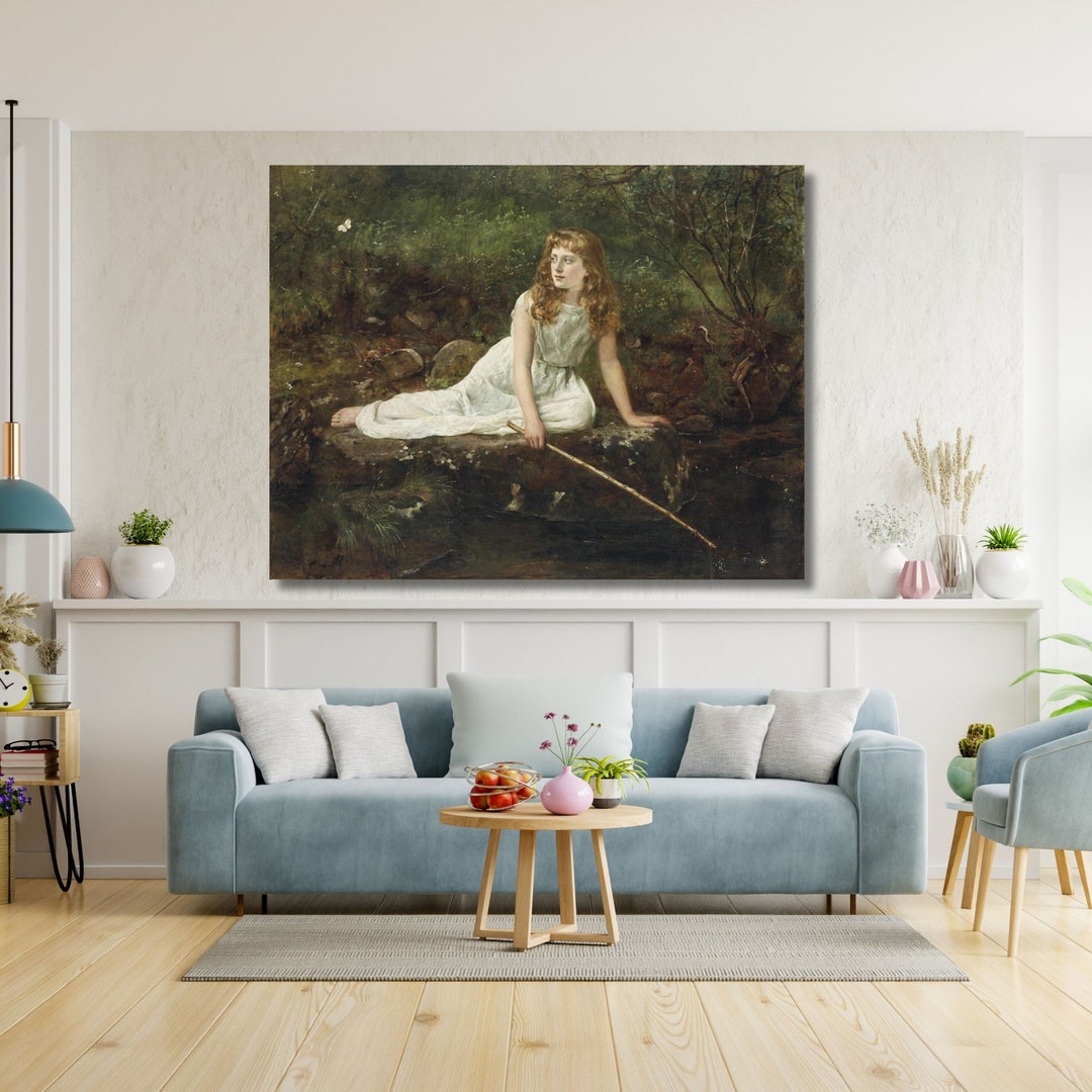 John Collier Exhibition Poster,portrait of the Hon Mrs Harold Ritchie ...